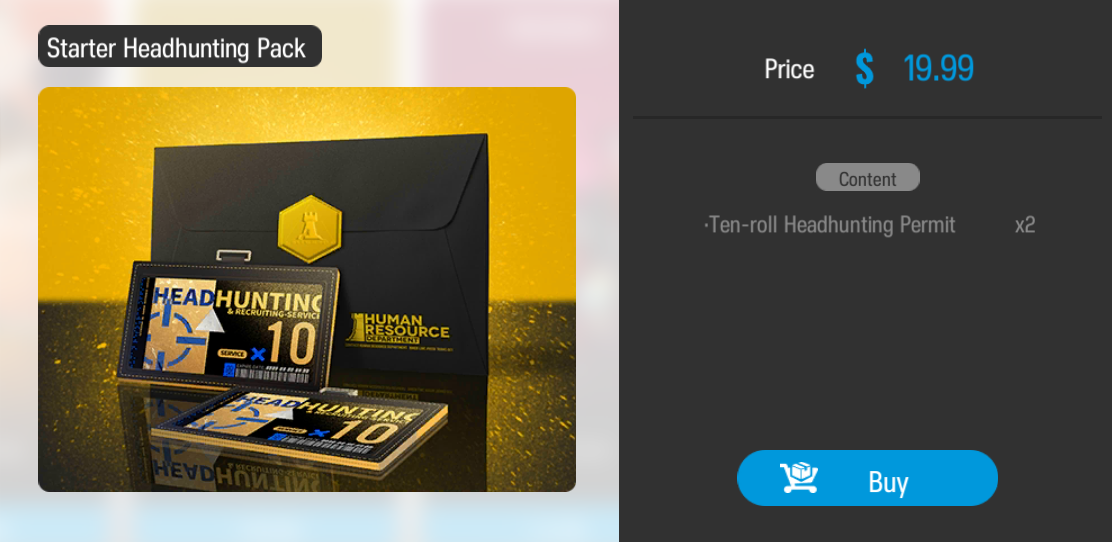 Arknights Top Up Starter Headhunting Pack.