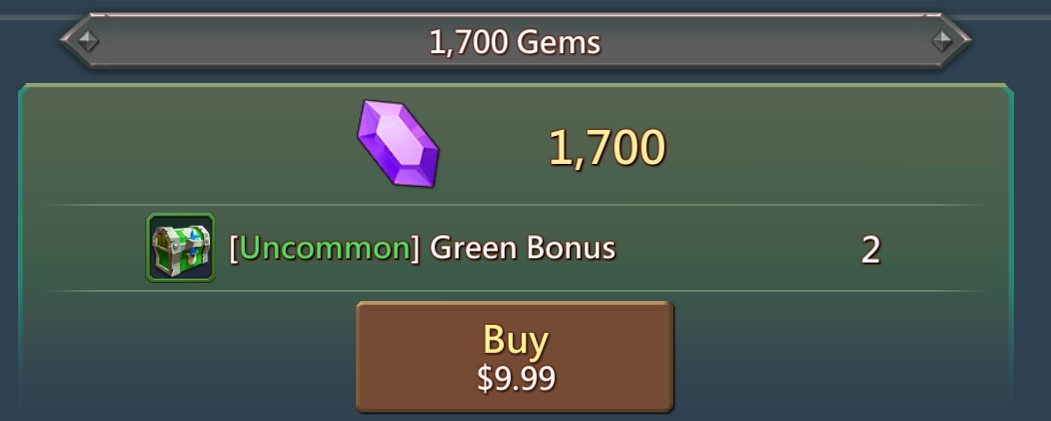 Lords Mobile Top up 1700 Gems