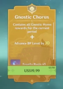 Genshin Impact Top up Gnostic Chorus.