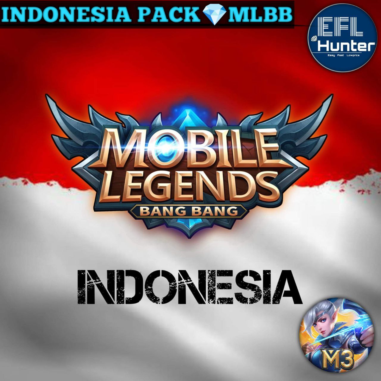 INSTANT 284 Diamonds Mobile Legends (INDONESIA ID BISA )