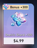 Honkai: Star Rail Top up 300 Oneiric shards 100%Safe and reliable