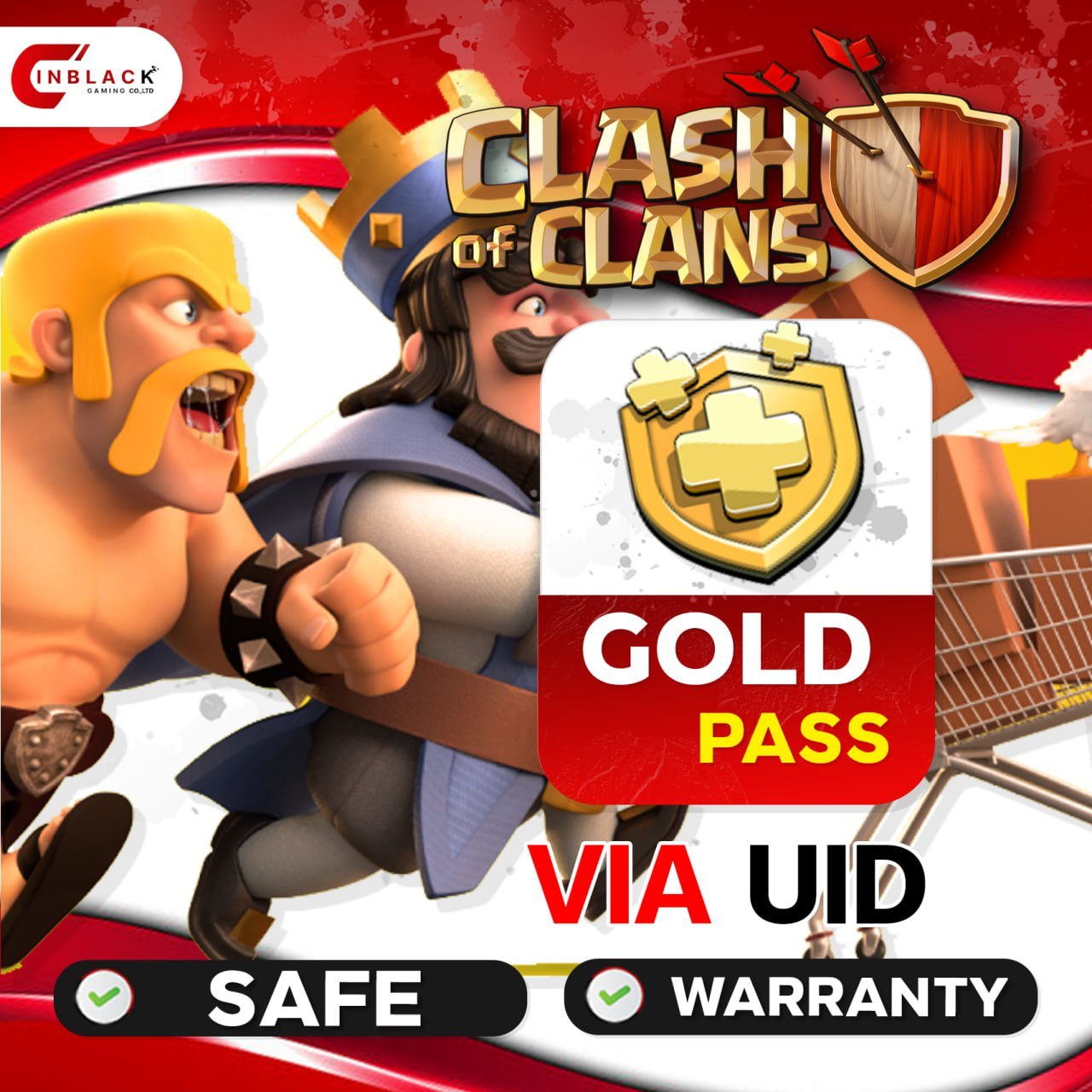 CLASH OF CLANS - Gold Pass TAGID by Inblackm open 24 hr.