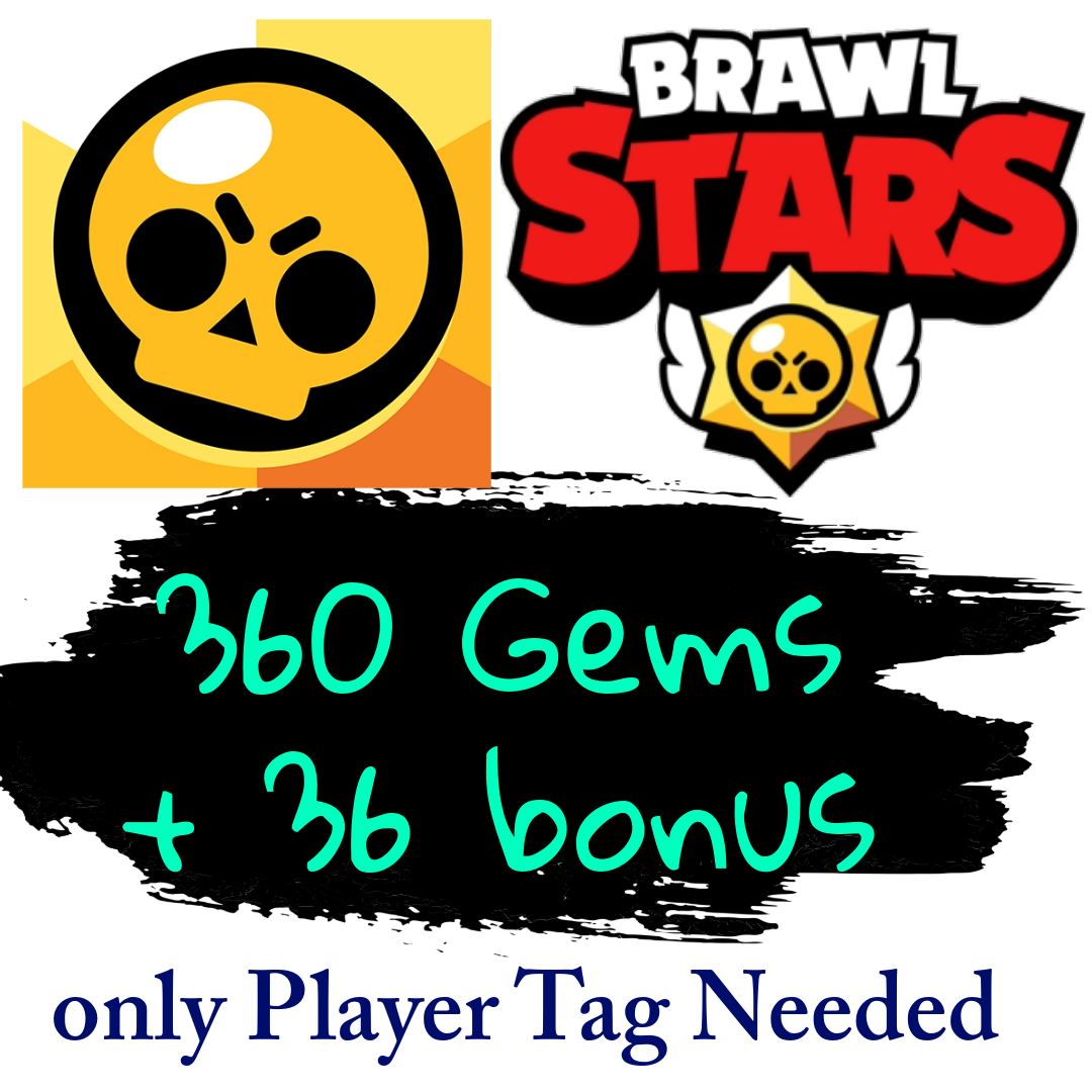 Fast Recharge 360 Gems + 36 bonus Brawl Stars (Only Player Tag needed)